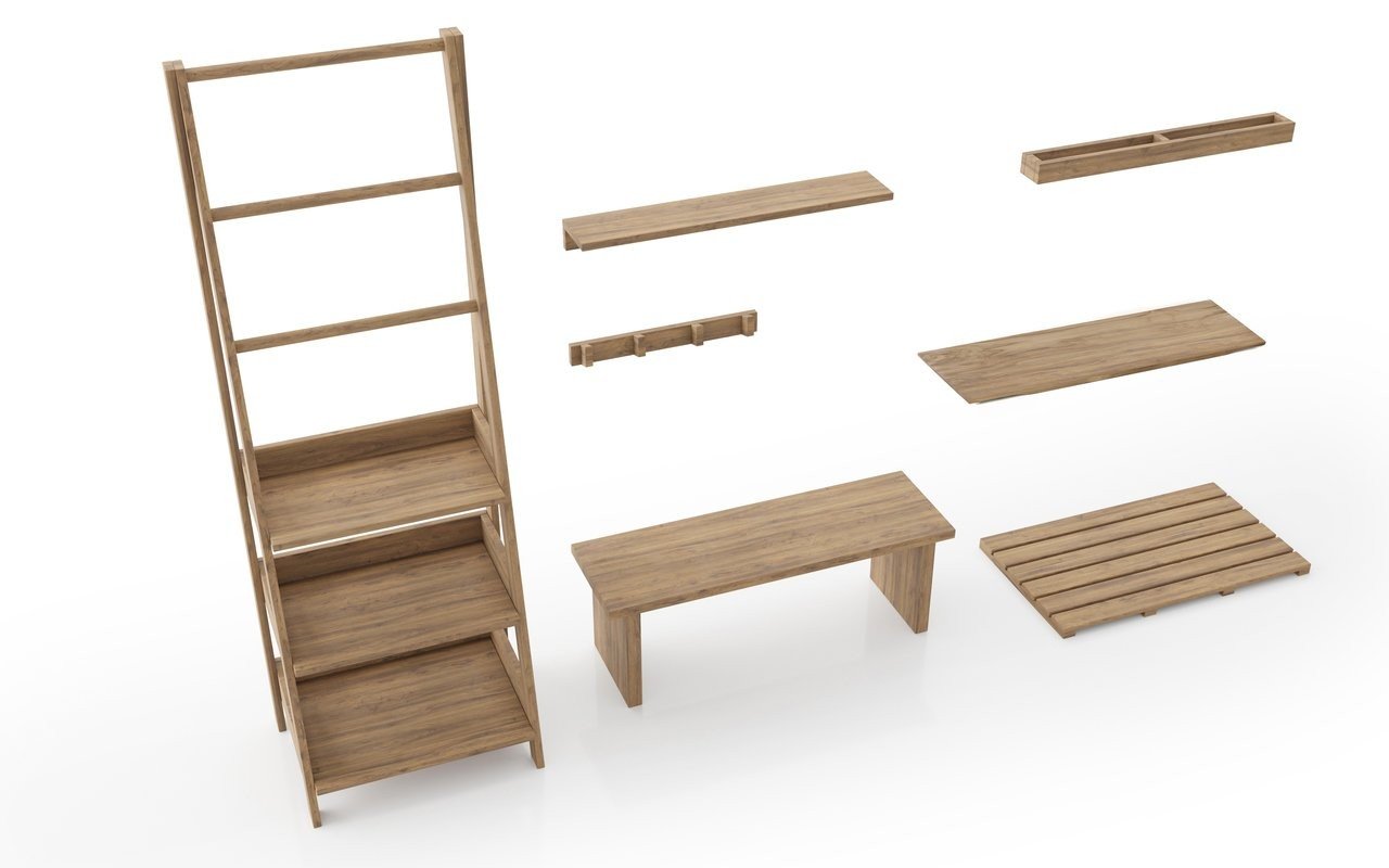 ᐈ 【Aquatica Universal 32" Waterproof Wall Mounted Teak Wood Towel Rack ...