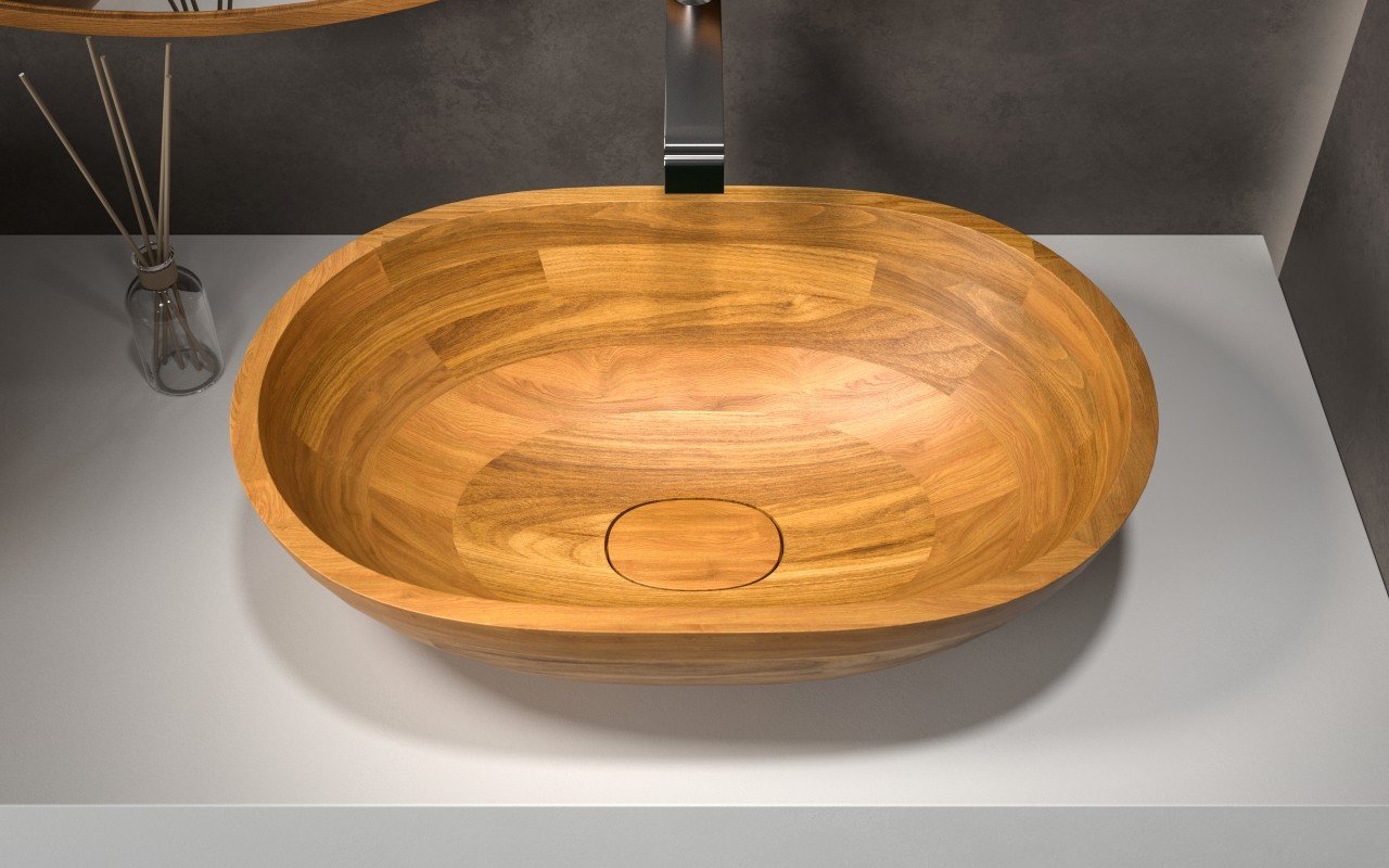 ᐈ 【Aquatica Karolina Oak Wood Vessel Sink】 Buy Online, Best Prices