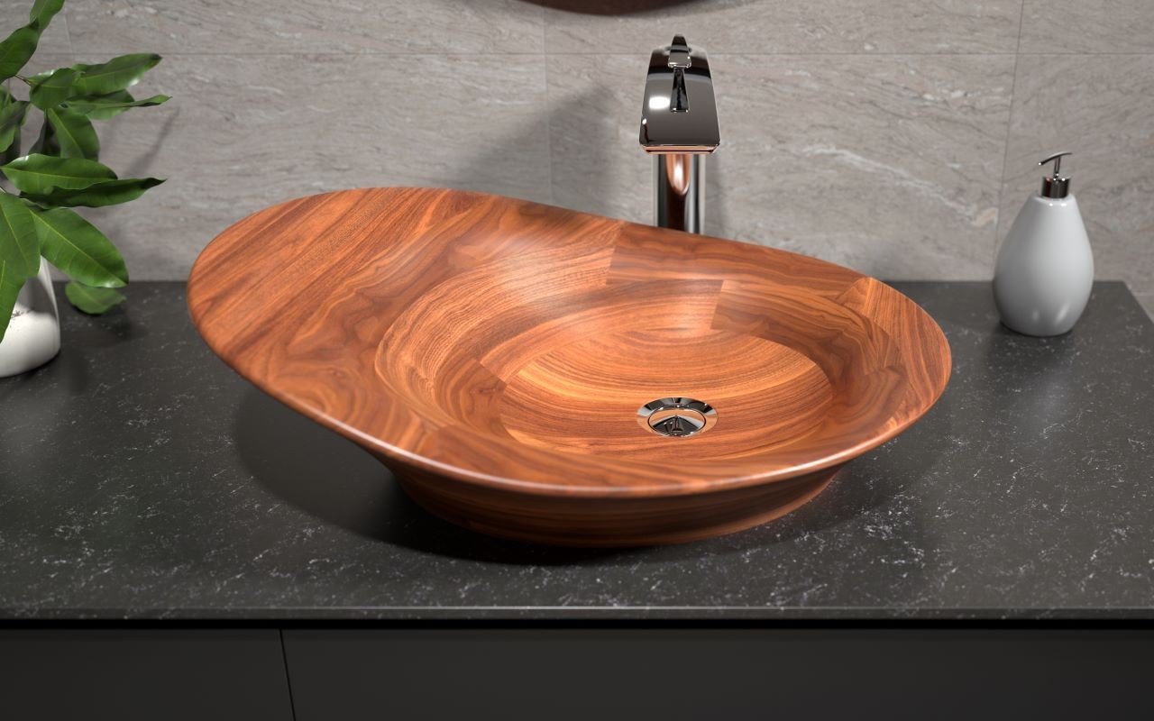 ᐈ 【Aquatica Nanomorph American Walnut Wood Vessel Sink】 Buy Online ...