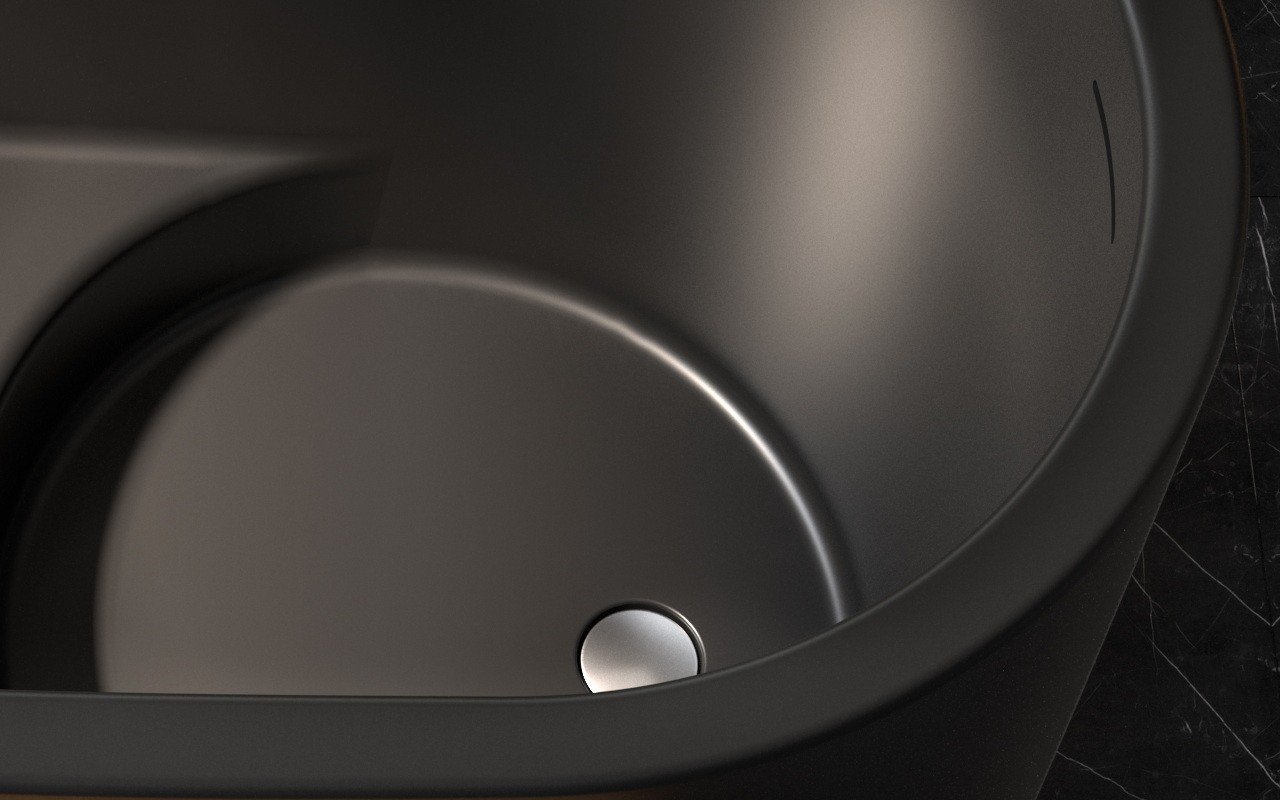 ᐈ 【Aquatica True Ofuro Nano Black Freestanding Stone Japanese Soaking ...