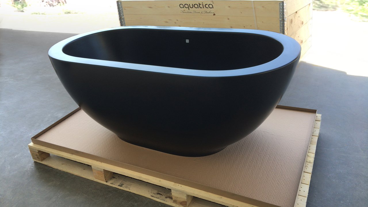 ᐈluxury 【aquatica Karolina 2 Graphite Black Solid Surface Bathtub】 Best